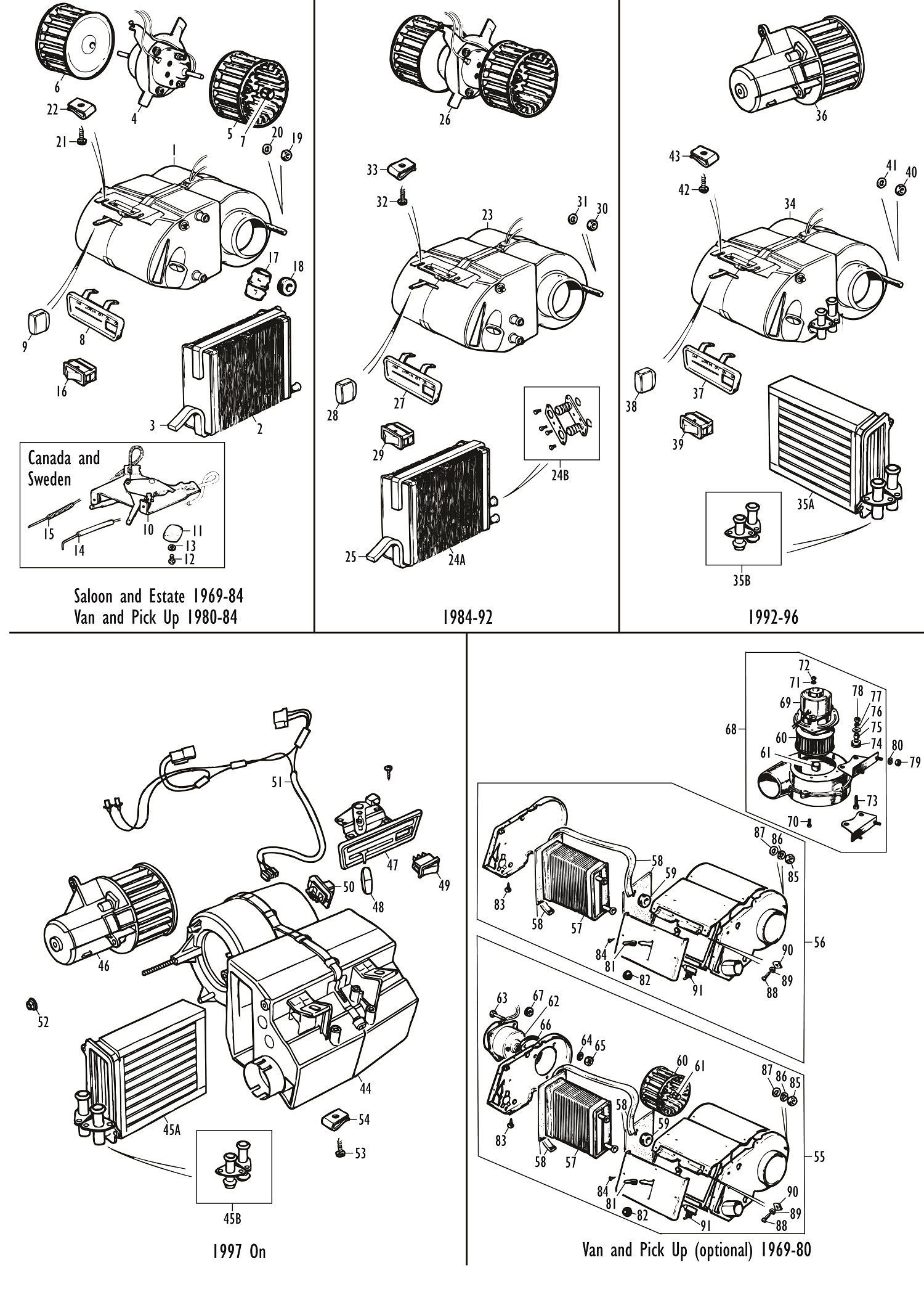 Fresh air heater units 1969 on : Somerford Mini - Mini Specialists, Prov...