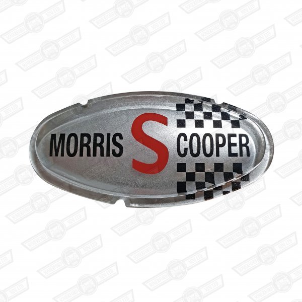 BADGE-BONNET, 'MORRIS COOPER S' MK2- NON GENUINE : Somerford Mini - Mini...
