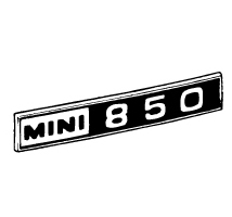 BADGE-FOIL ONLY-'MINI 850' : Somerford Mini - Mini Specialists, Providin...
