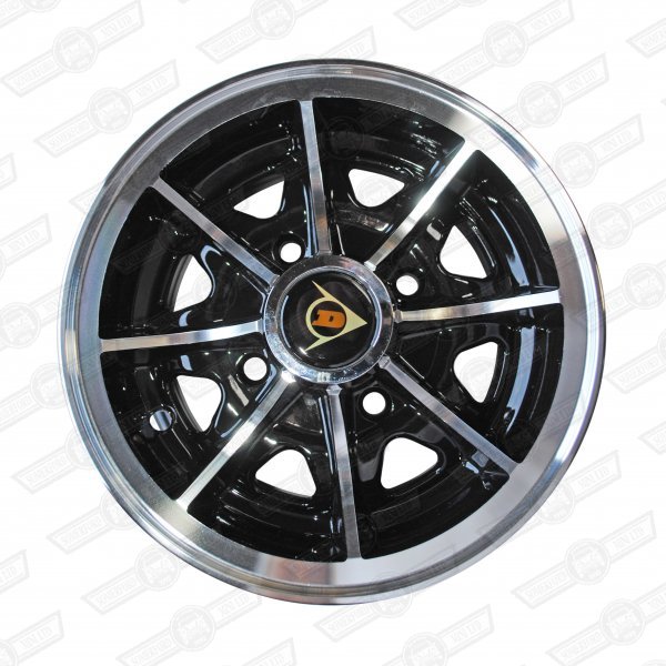 D1 ALLOY WHEEL-5'' x 10'' BLACK/SILVER RIM : Somerford Mini - Mini Speci...