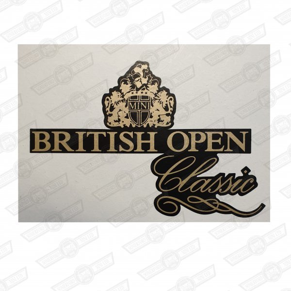 DECAL-BODYSIDE-'BRITISH OPEN CLASSIC'-CHARCOAL CARS GEN ROVE : Somerford...