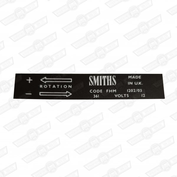 DECAL-HEATER-FAN ROTATION-'66-'76 : Somerford Mini - Mini Specialists, P...