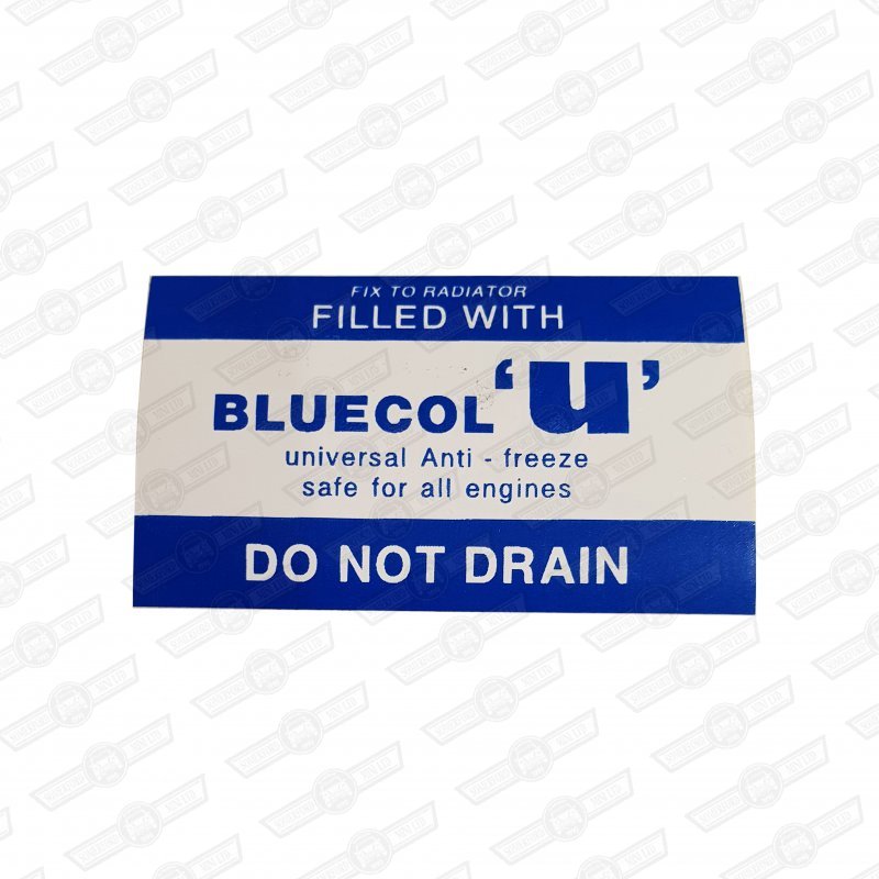 DECAL-RADIATOR-'BLUECOL U' : Somerford Mini - Mini Specialists, Providin...