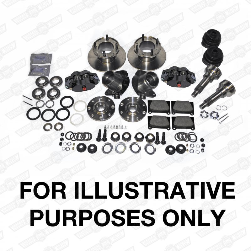 DISC BRAKE CONVERSION KIT-7.5'' WITH 4 POT ALLOY CALIPERS : Somerford Mi...