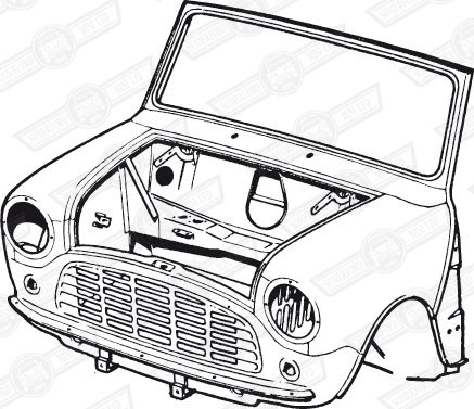 FRONT END ASSY.'61-'64 VAN & PICKUP : Somerford Mini - Mini Specialists,...