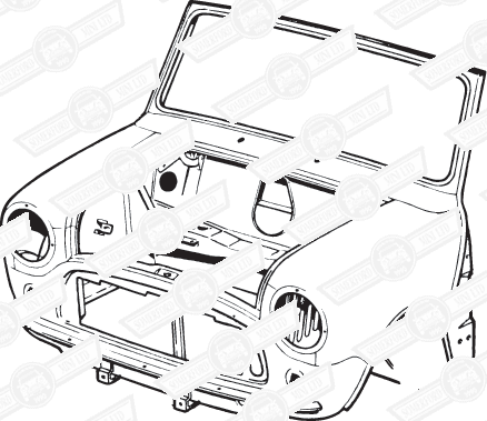 FRONT END ASSY.-SALOON 1959-1964 : Somerford Mini - Mini Specialists, Pr...