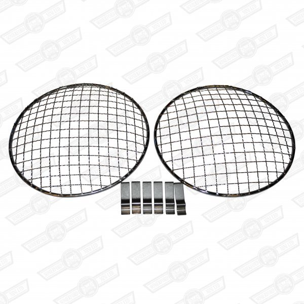 HEADLAMP STONE GUARDS-PAIR, STAINLESS STEEL : Somerford Mini - Mini Spec...