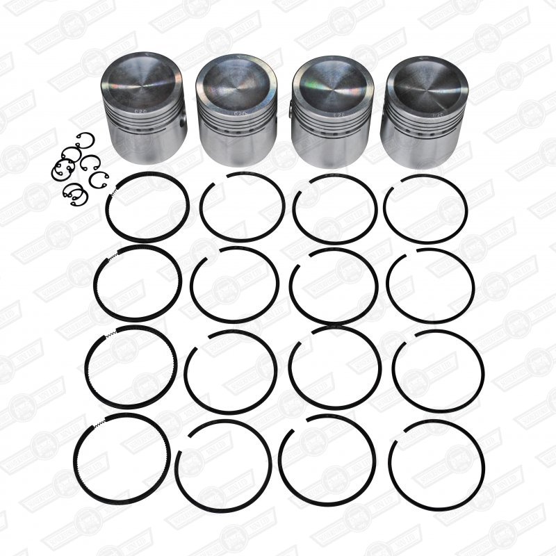 PISTON SET-DISHED-4 RINGS STD. SIZE 998cc '63-'84 : Somerford Mini - Min...