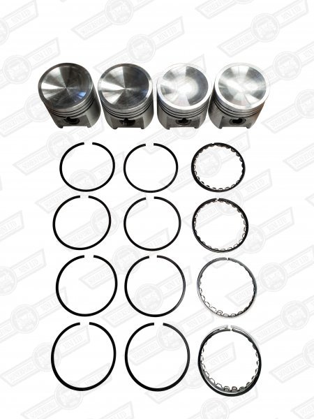 PISTON SET-REPLACEMENT 3 RING TYPE 1275cc STD. SIZE : Somerford Mini - M...