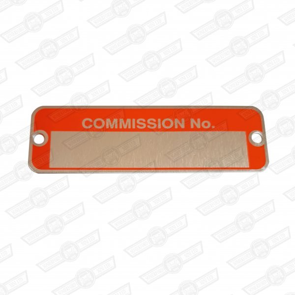 PLATE-COMMISSION NUMBER-'67-'80 : Somerford Mini - Mini Specialists, Pro...