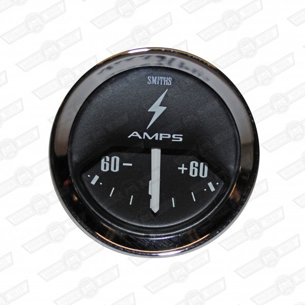 SMITHS AMMETER-BLACK FACE, VEE BEZEL : Somerford Mini - Mini Specialists...