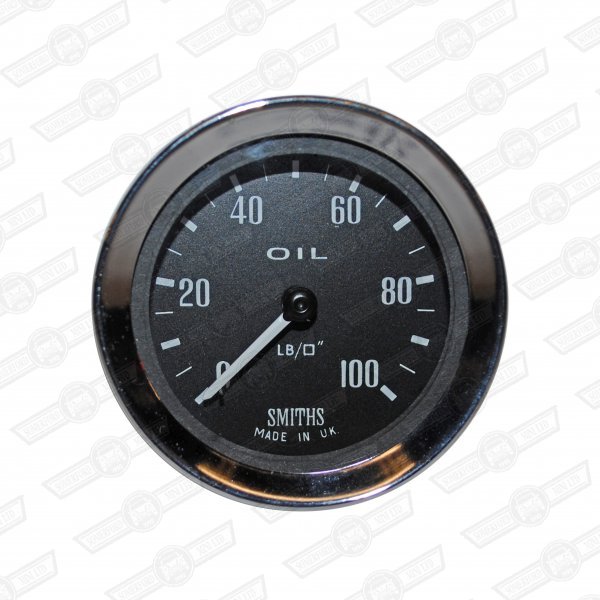 SMITHS CAPILLARY OIL PRESSURE GAUGE FULL SCALE-BLACK FACE : Somerford Mi...