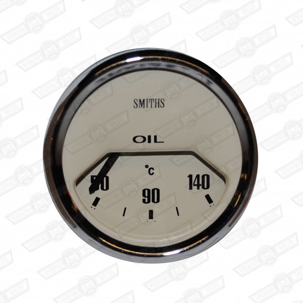SMITHS OIL TEMPERATURE GAUGE-1/2 SCALE,MAG. FACE,VEE BEZEL : Somerford M...