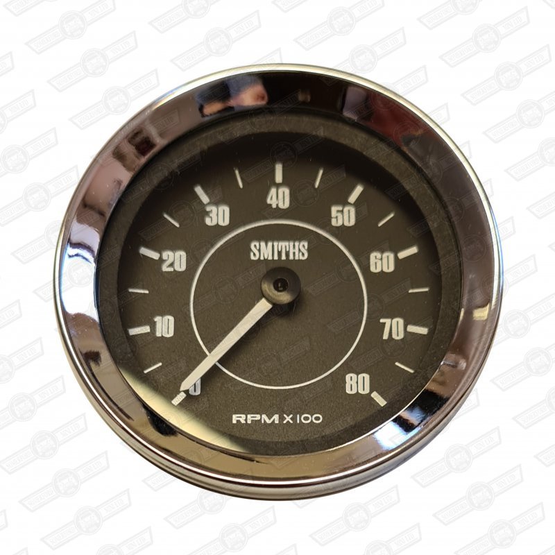 SMITHS REV COUNTER 52mm BLACK FACE 0-8,000 RPM : Somerford Mini - Mini S...
