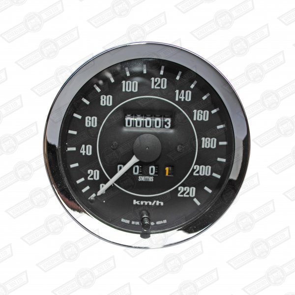 SMITHS SPEEDO-100mm BLACK FACE 220 KPH : Somerford Mini - Mini Specialis...