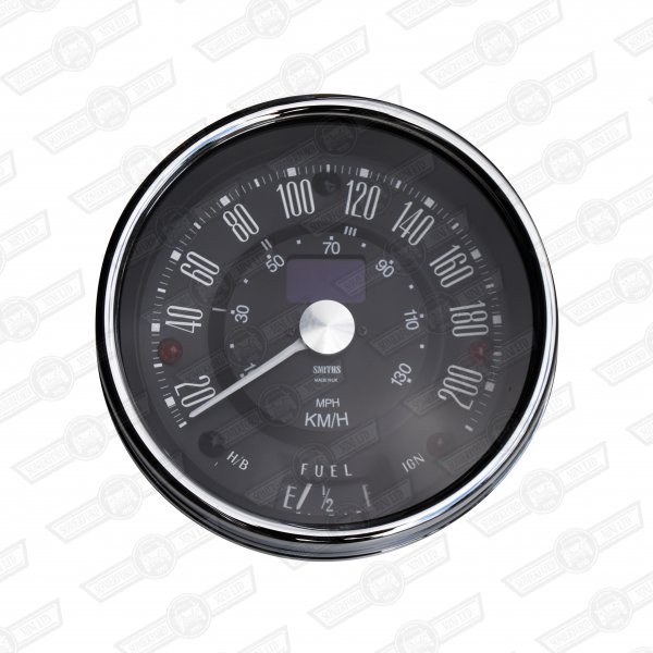 SMITHS SPEEDO 200 kph BLACK FACE MK 2/3 COOPER S elec./progr : Somerford...