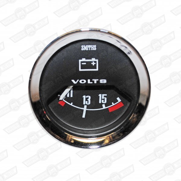 SMITHS VOLT METER-BLACK FACE-VEE BEZEL : Somerford Mini - Mini Specialis...