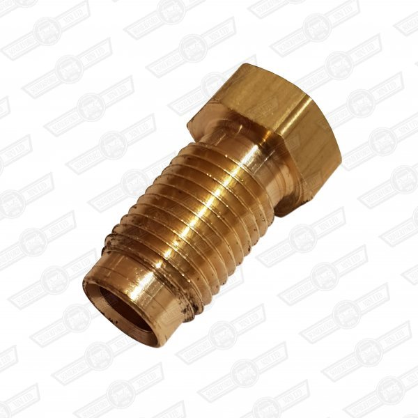 TUBE NUT-BRASS, BRAKE/ CLUTCH PIPE UNION 3/8'' UNF-MALE : Somerford Mini...