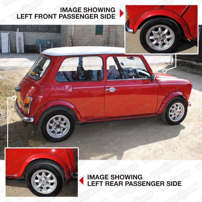 WHEEL ARCH SET-W&P STYLE,BLACK FIBREGLASS : Somerford Mini - Mini Specia...